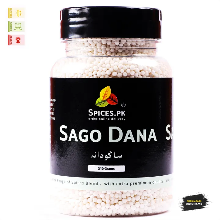 Premium Sabudana - Sago Dana - White Tapioca Seeds - 210g Pack | Daraz.pk
