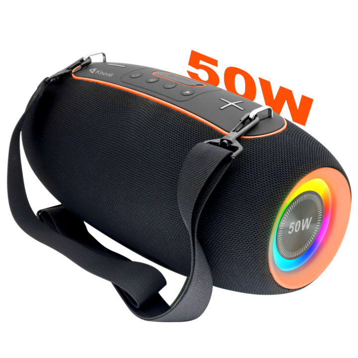 Kisonli K8 50W (30W*1+10W*2) BT/USB/TF/AUX/TWS/RGB/EQ Deep Bass ...
