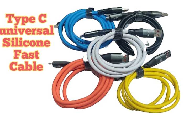 Universal 120W Liquid Silicon Fast Charging Data Cables Type-C/ USB 6mm ...
