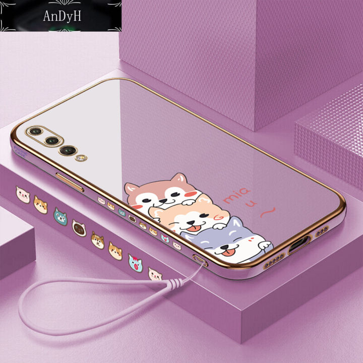AnDyH Casing Case For Huawei P20 P20 Pro Case Cute Cartoon Dogs Luxury Chrome Plated Soft TPU ...