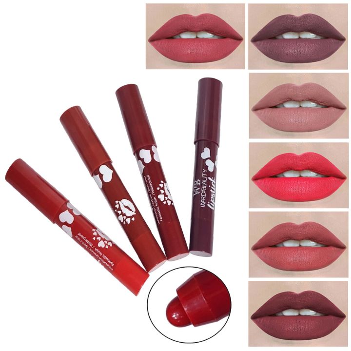 Warda beauty Pack of 4 FIT Me I HD Matte Lip Crayon Water Resistance ...