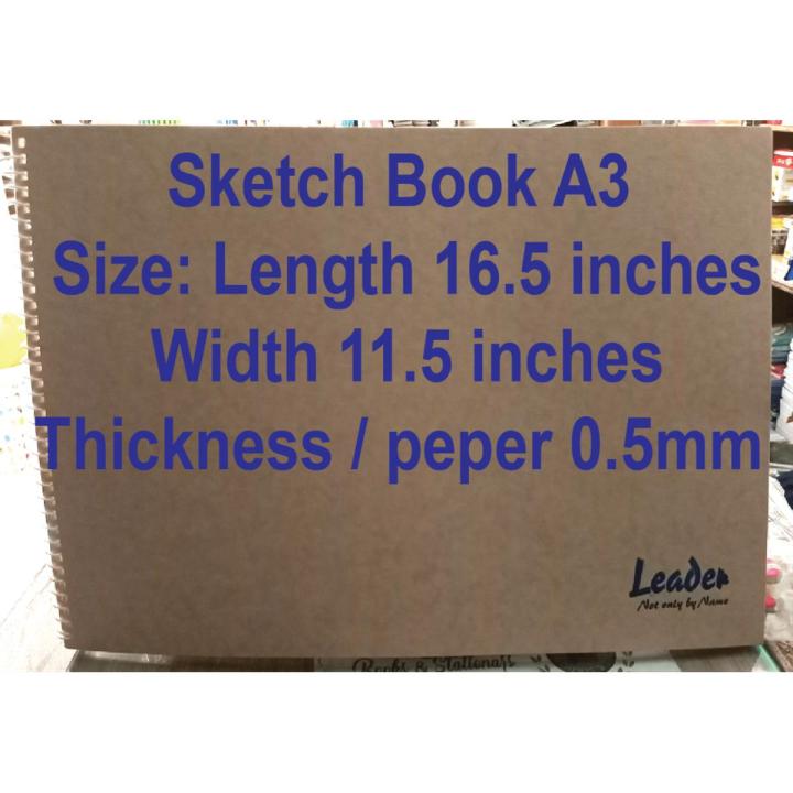 Sketch Book A3, Legal & A4 Sizes 20 sheets per books For Sketching ...