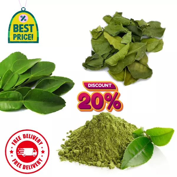 Dried Organic Lime whole leaf Leaves powder (Kaffir)Natural Quality ...