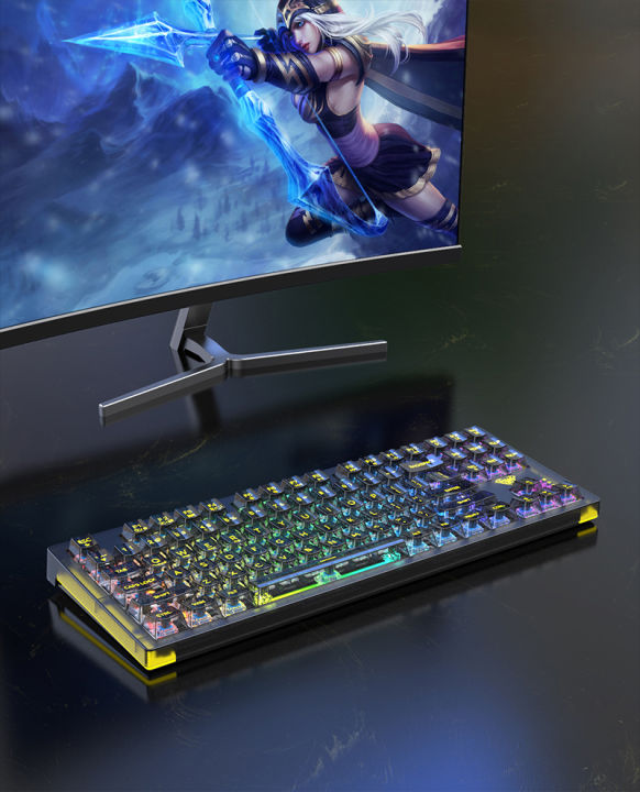 AULA K80 Transparent Wireless Mechanical Gaming Keyboard | Daraz.pk