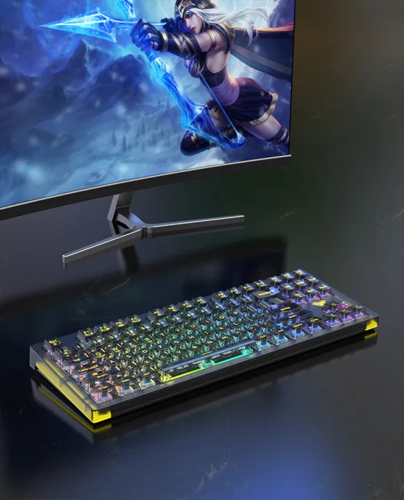 AULA K80 Transparent Wireless Mechanical Gaming Keyboard | Daraz.pk