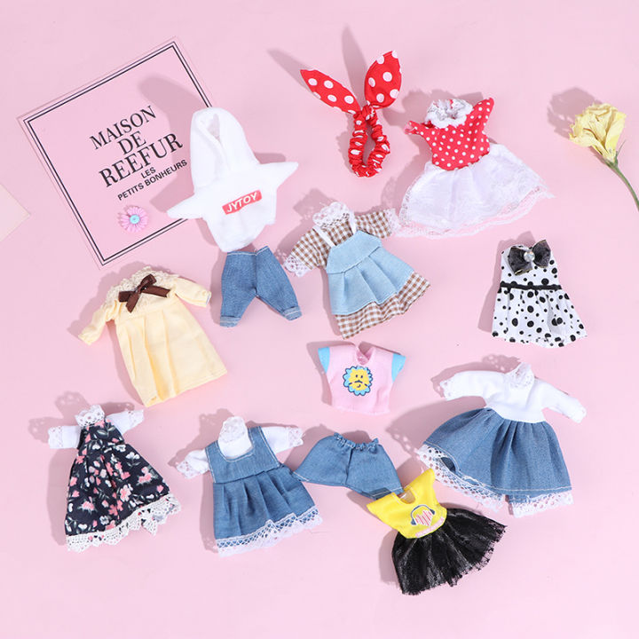 1:8 Dollhouse Mini Doll Clothes Skirt Suit Children DIY Doll Dress ...