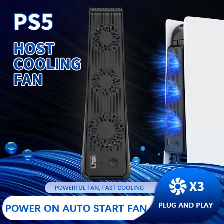 EDran For PS5 Vertical Stand With Cooling Fan USB Controller Charger ...