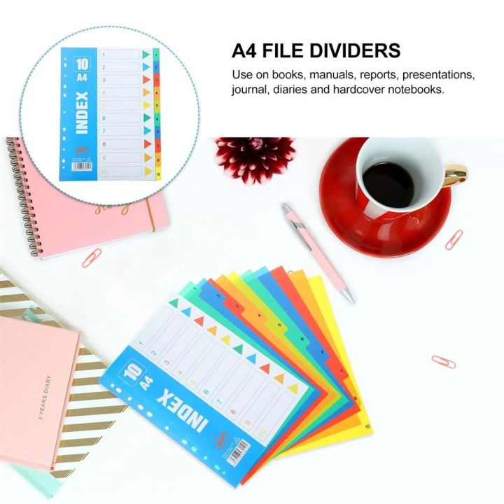 Multi-purpose 5/10/12/20/31Pages Index Separator Page Numbers A4 Size ...