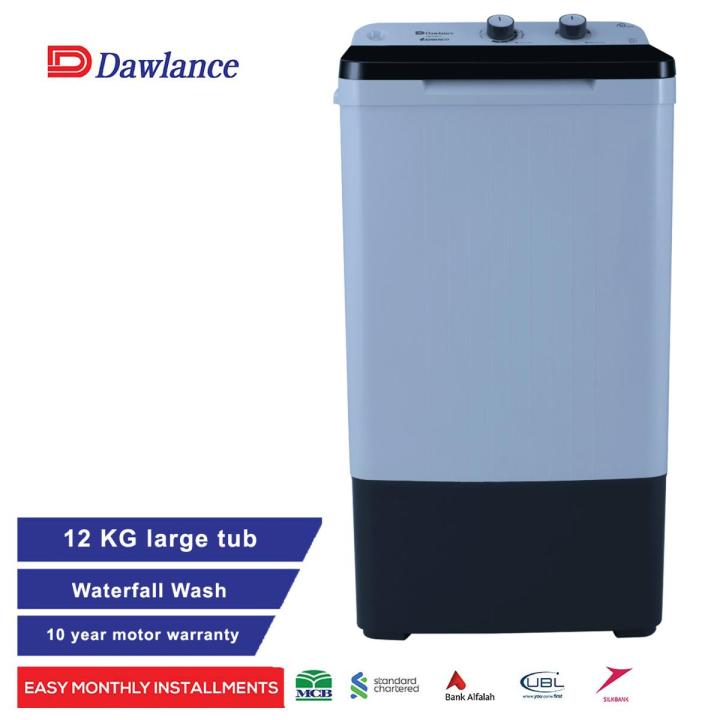 Dawlance 12kg- single tub Washing Machine -DW 9100C - Black and white ...