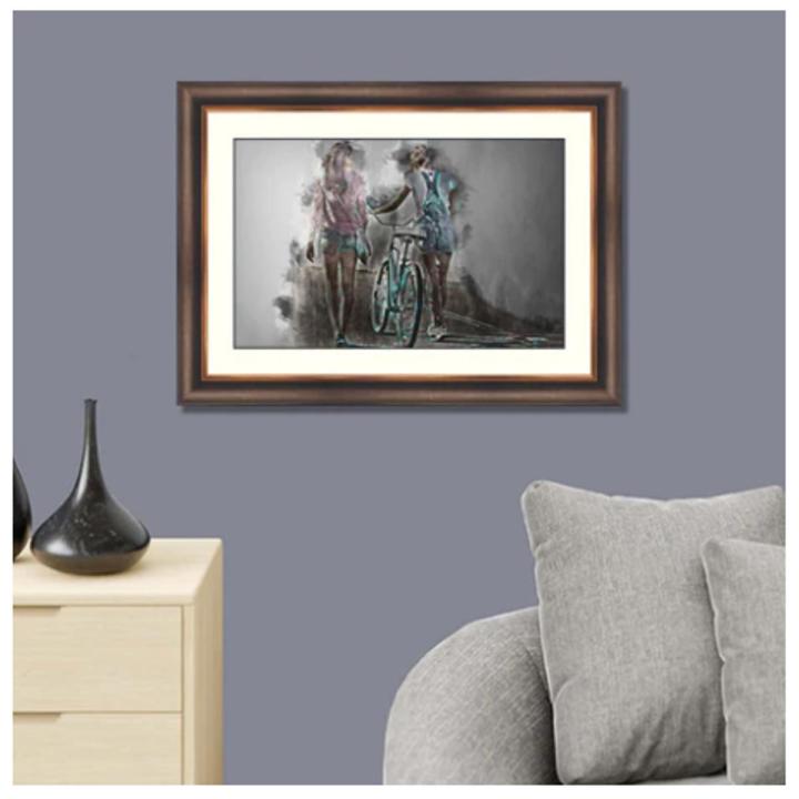 Two friends out for a bike ride wall Decor | Daraz.pk