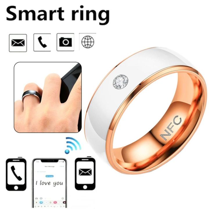 Stainless Steel NFC Smart Ring Creative Wearable Connect ...