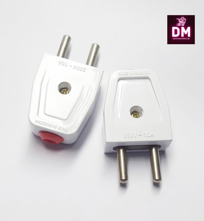 DreamsMart Pack of 2pcs electric plugs AC 110v - 250v 10A 2 pins ...