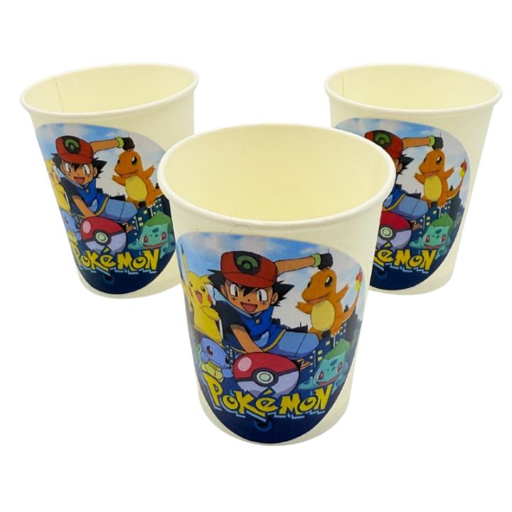 Pokemon Paper Cups - 200 ml - Pokemon Theme - Multicolor - Unisex ...
