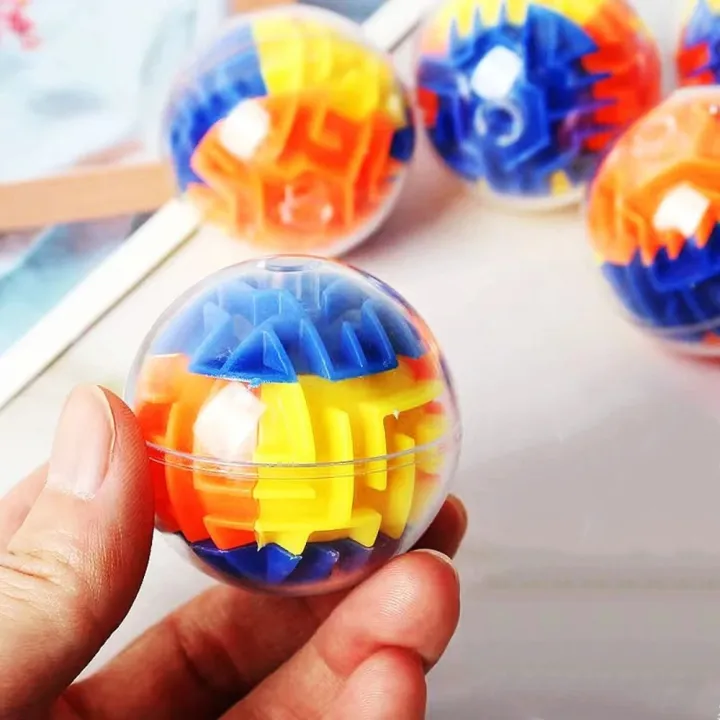 Kawaii Plastics Mini Rolling Balls Toys Transparent Round Speed Cube ...
