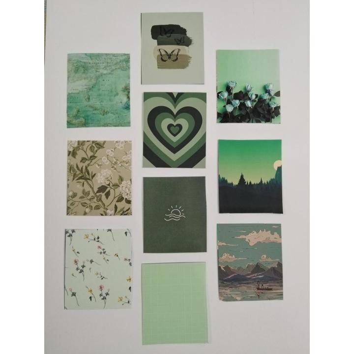 Green (a) Journaling sticker sheets - Pack of 10 | Daraz.pk
