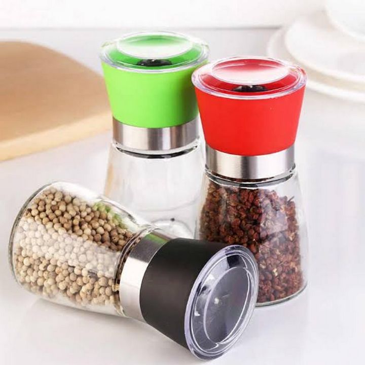 Glass Pepper grinder Salt and Pepper mill grinder Shaker Spice Salt ...