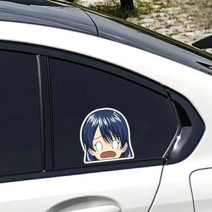 2pcs Anime Girl Car Stickers - Cute Chibi-Style Vinyl Decals with ...