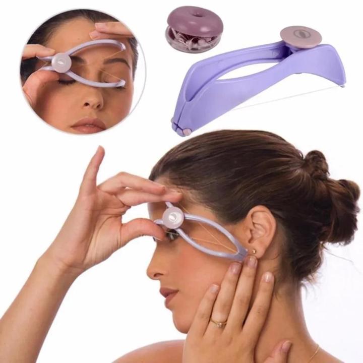 Women Mini Facial Hair Remover Spring Threading Epilator Face ...
