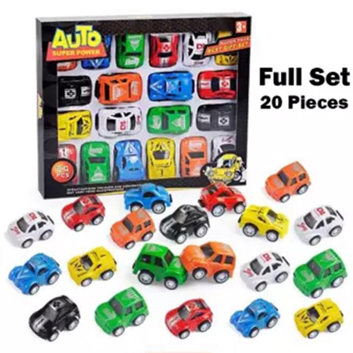 Pack of 20 Pcs-Pull Back Mini Car Set Toy For Kids and Boys Pullback ...