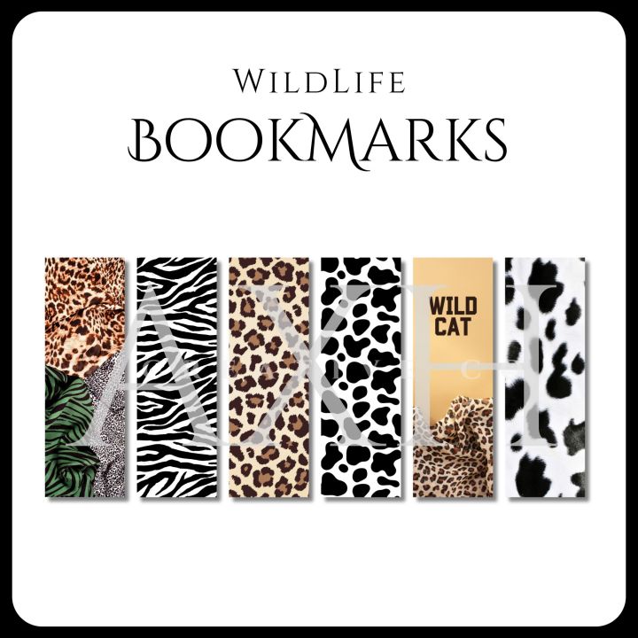 Wildlife Bookmarks | Set of 6 | Inspired by Animals, Wildlife, Texture ...