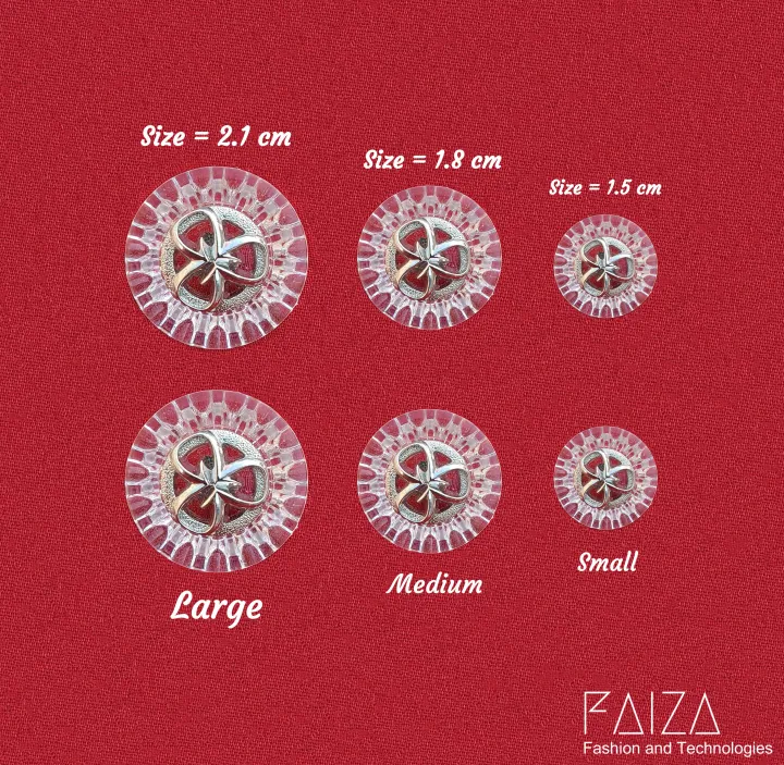 4-Pieces Elegant glass-plastic fancy Buttons | Fancy Buttons for Men ...