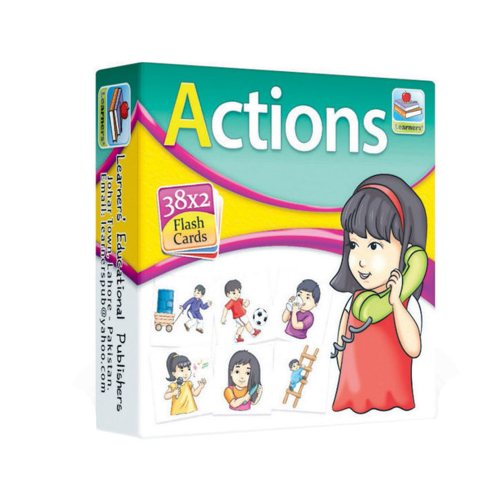 Early Learners Small Flash Cards of ACTIONS Pocket Size Export Quality ...