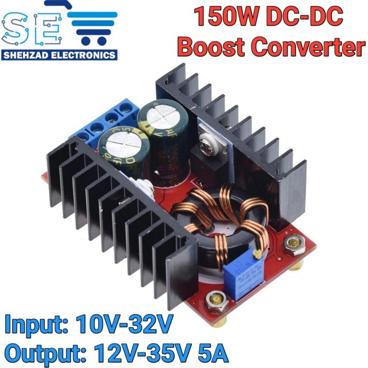 DC-DC Boost Converter Module – 10–32V to 12–35V Adjustable Output ...
