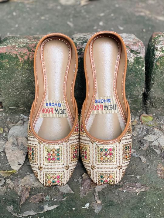 small size skin khussa with multi color designing | Daraz.pk