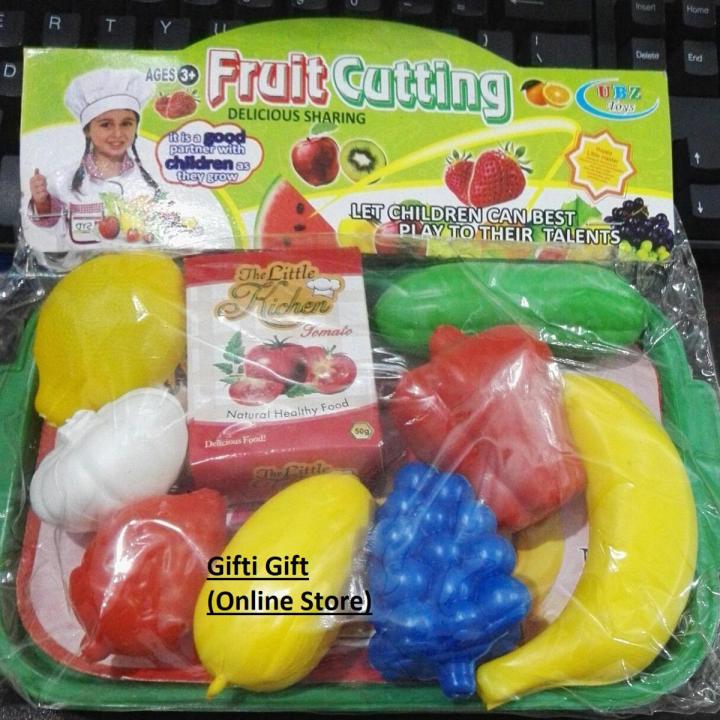 Fruit and Vegetables Toy Set For Kids Kitchen Pretend play food set ...