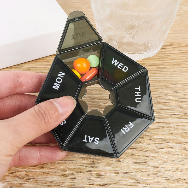1PC 7 Grid Tablet Box 7 Days Weekly Pill Boxs Portable Jewelry Pill ...