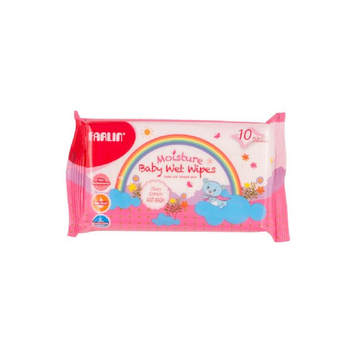 Farlin Baby Wet Wipes Anti Rash Pk-10 | Daraz.pk