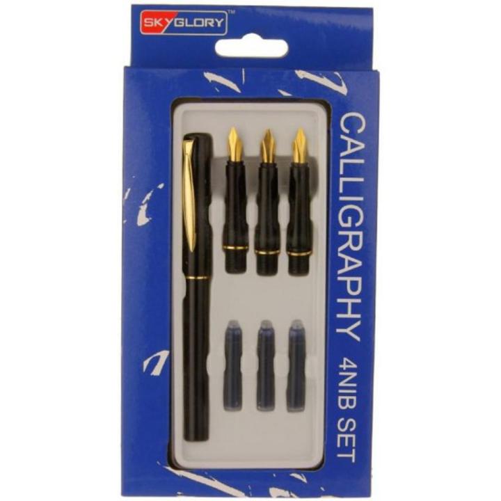 Sky Glory Calligraphy Ink Pen 4Nib Set | Daraz.pk
