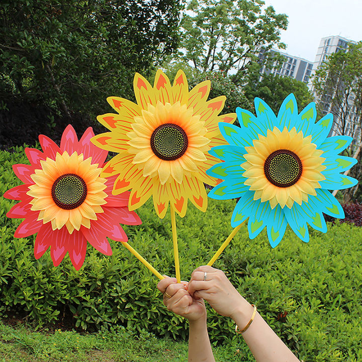 Colorful Sunflower Windmill Wind Turbine For Lawn Garden Party ...