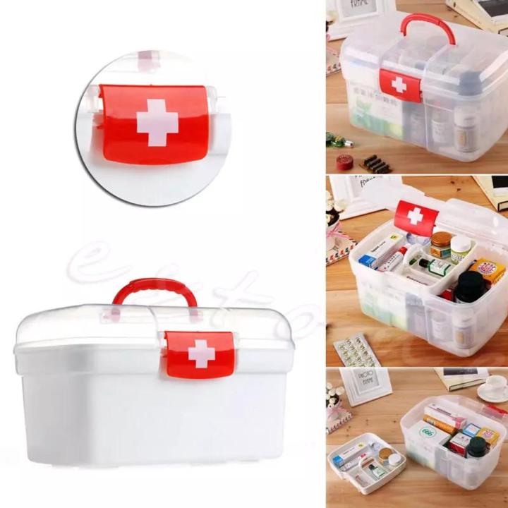 First Aid Medicine Storage Box Two Layers | Daraz.pk