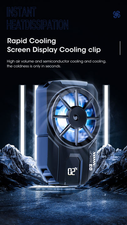 Portable DLA3 Mobile Phone Radiator Cooling Fan Case Phone Cooler With ...