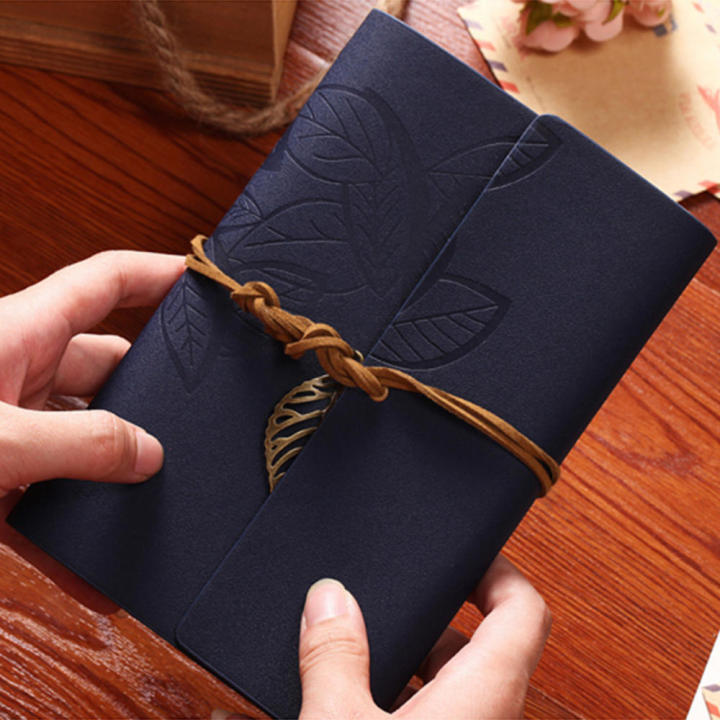 for Men Women Vintage Planner with Blank Unlined Paper A6 Travel ...