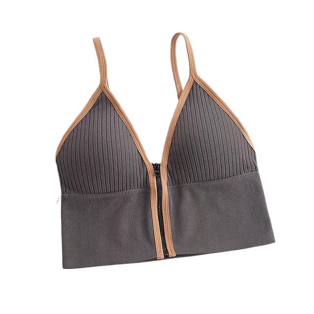 Front Open Zip Bra Sports Padded for Gym Yoga Workout Bra for Yoga ...