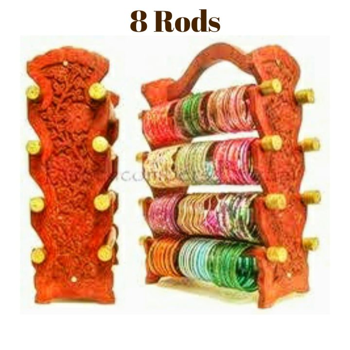 Handcrafted Floral Carved Wooden Bangle Stand – Multi-Tier Bangle ...