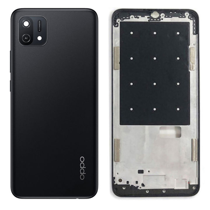 Oppo A16k Middle Frame Housing with Power Volume Buttons & Camera Lens ...