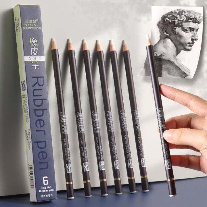 High Precision Pencil Shape Eraser Painting Writing Sketching Eraser ...