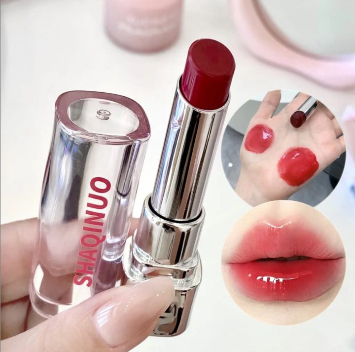 Waterproof Mirror Jelly Lipstick Water Light Solid Lip Gloss Lasting Moisturising Lipsticks ...