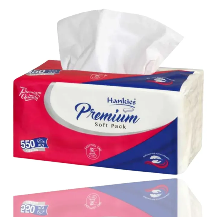 Hankies Premium Tissues – 550 Sheets 2-Ply Soft Facial Tissue Box | NFN ...