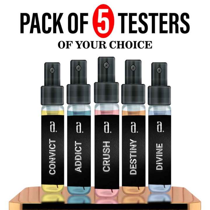 A.Fragrance l Pack of 5 Testers (5ml) of your choice l Perfumes For Men ...
