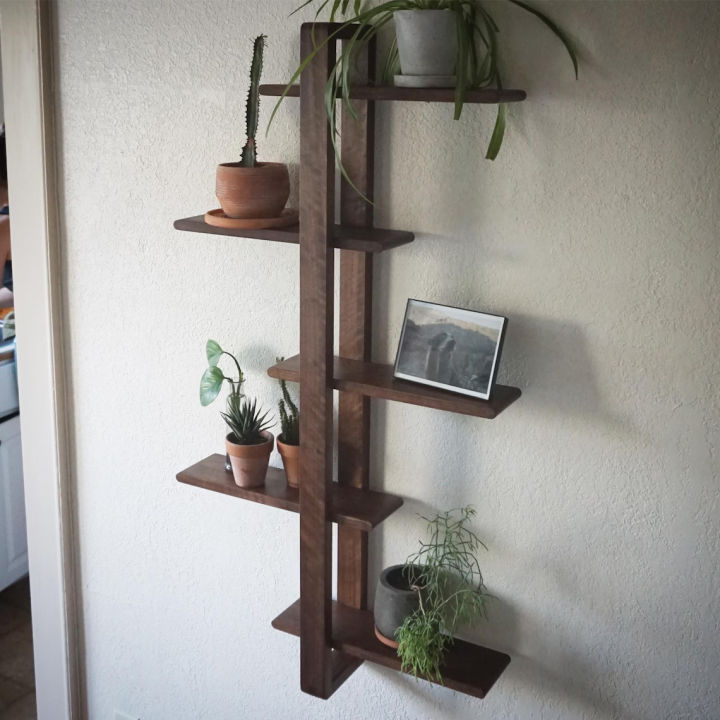 Modren 5 Tier Large wooden wall shelf floating wall rack, Antique ...