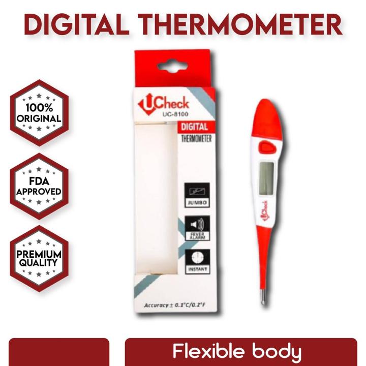 UCheck Clinical Oral Thermometer Fast and Accurate Digital Temperature ...