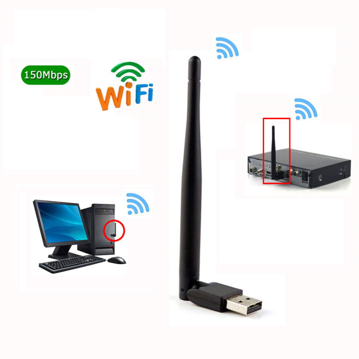 USB Wifi Adapter Antenna Receiver 150Mbps Mini Wireless Dongle Wifi ...
