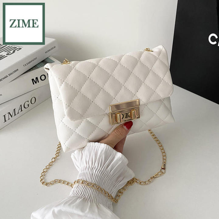 ZIME Lingge embroidery thread double head lock cover head shoulder bag ...