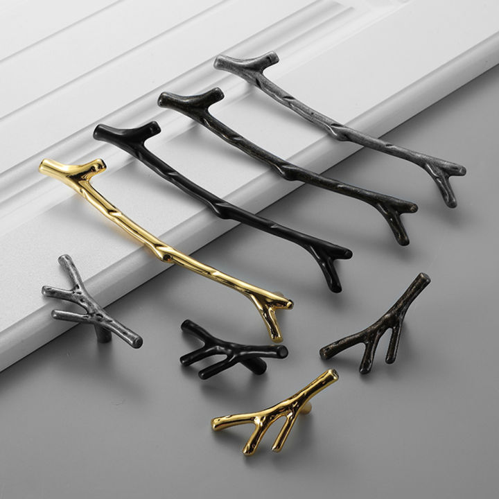 Home Hardware Twig Zinc Alloy Drawer Knobs Door Handle Cabinet Pulls ...