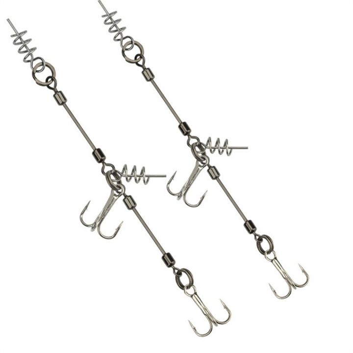 Sharp With Screw Pin String Fishing Hook Steel Wire Barbed Fishing Rig ...