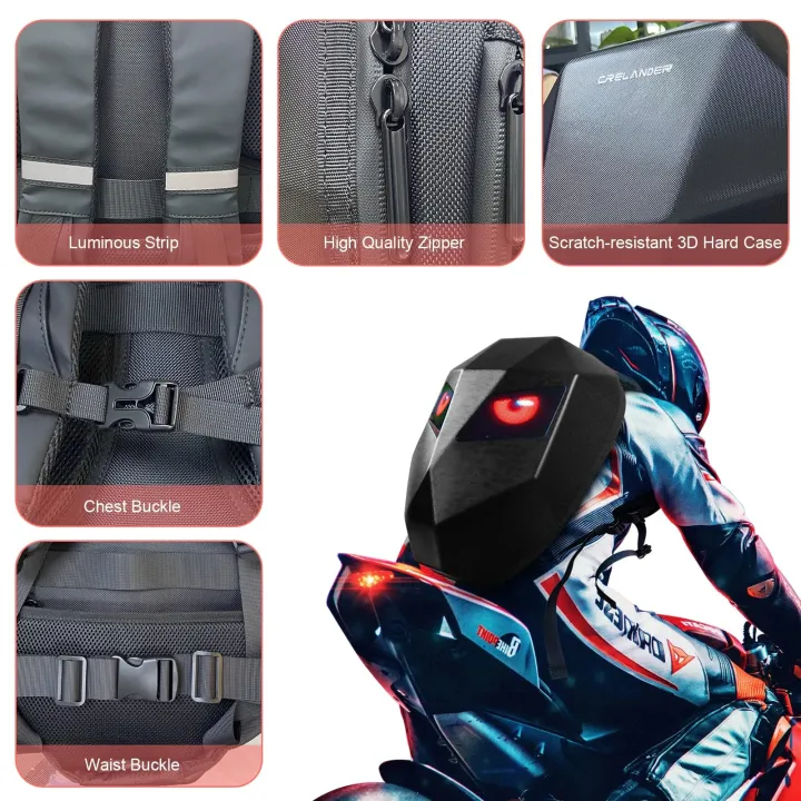 LED Eye Rider Backpack Motorbike Helmet Laptop Bag | Daraz.pk